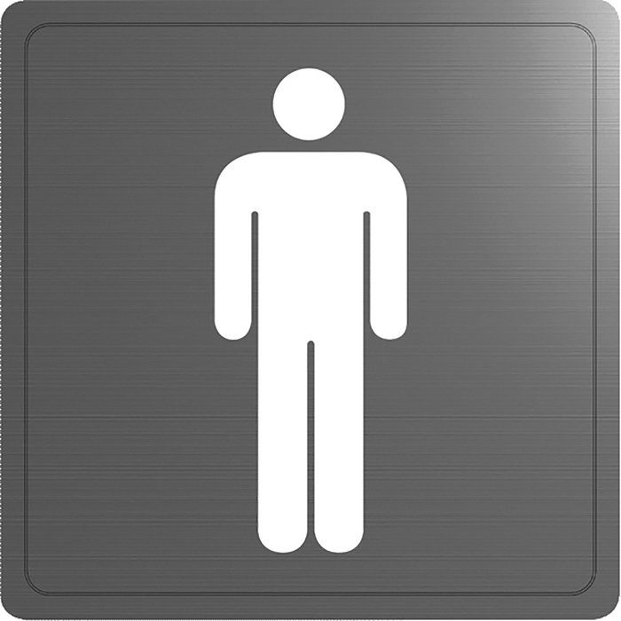 Pictogramme toilette inox - DELABIE - Homme