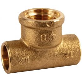 Raccord laiton en T réduit à souder - F 1/2" - Ø 12 mm - 130GC - Thermador