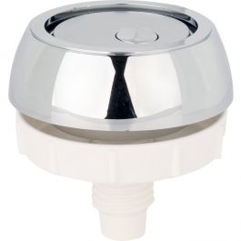 Bouton poussoir chromé WC - double touche - Nicoll