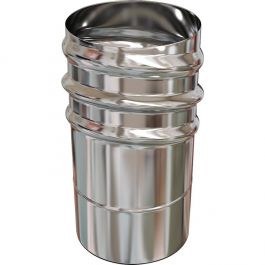 Adaptateur poêle / tubage flexible à visser TEN - Inox - Diamètre poêle mâle 80 - Diamètre ...